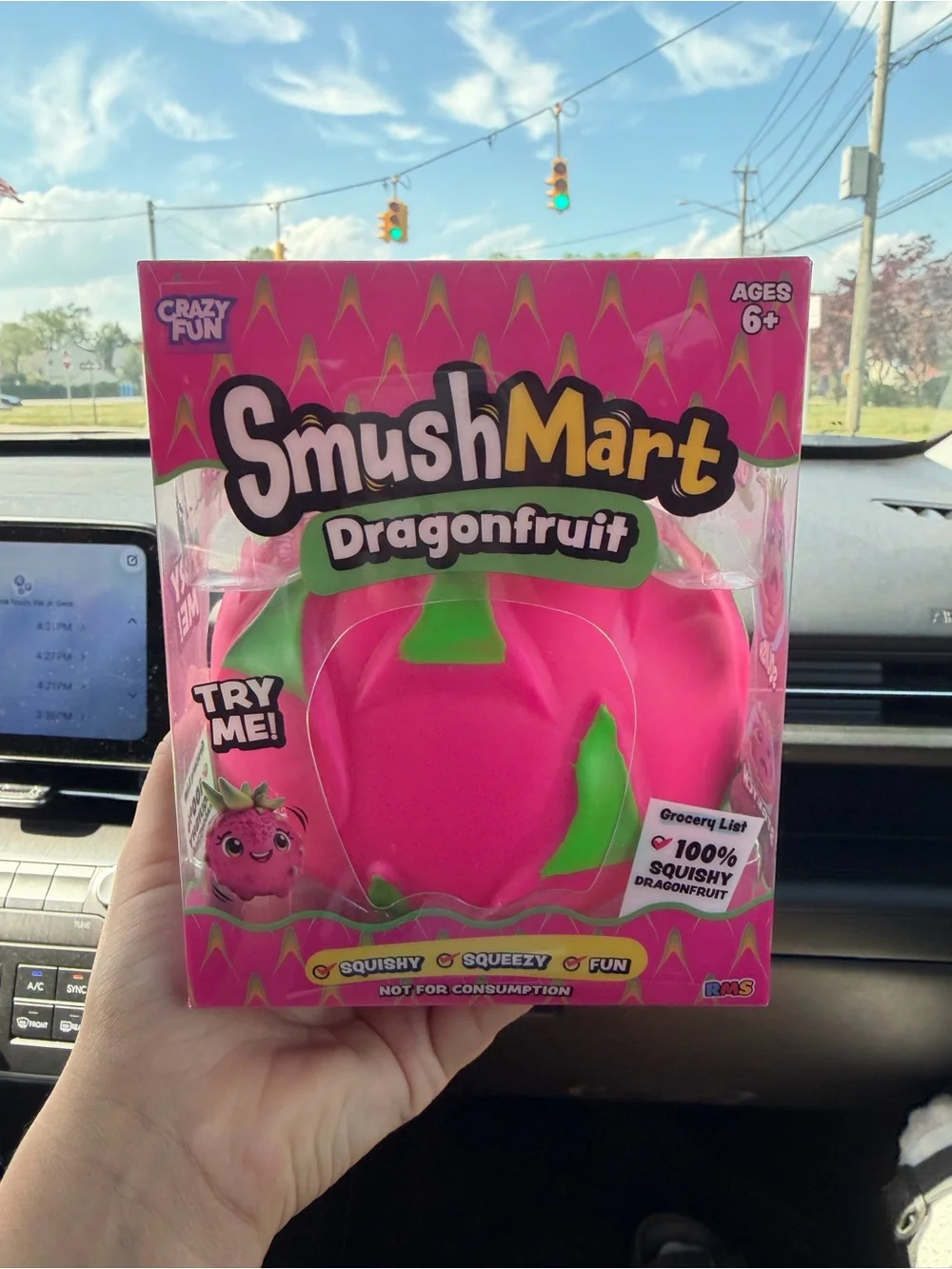 Smushmart | Toys | Smushmart Dragonfruit Squishy Toy Bright Pink Green ...